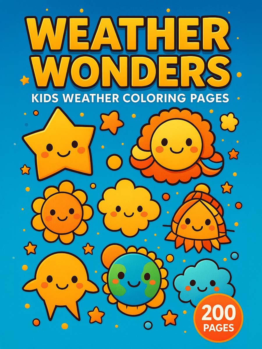 Weather Wonders – 200 Weather & Season-Themed Coloring Pages - Color ...